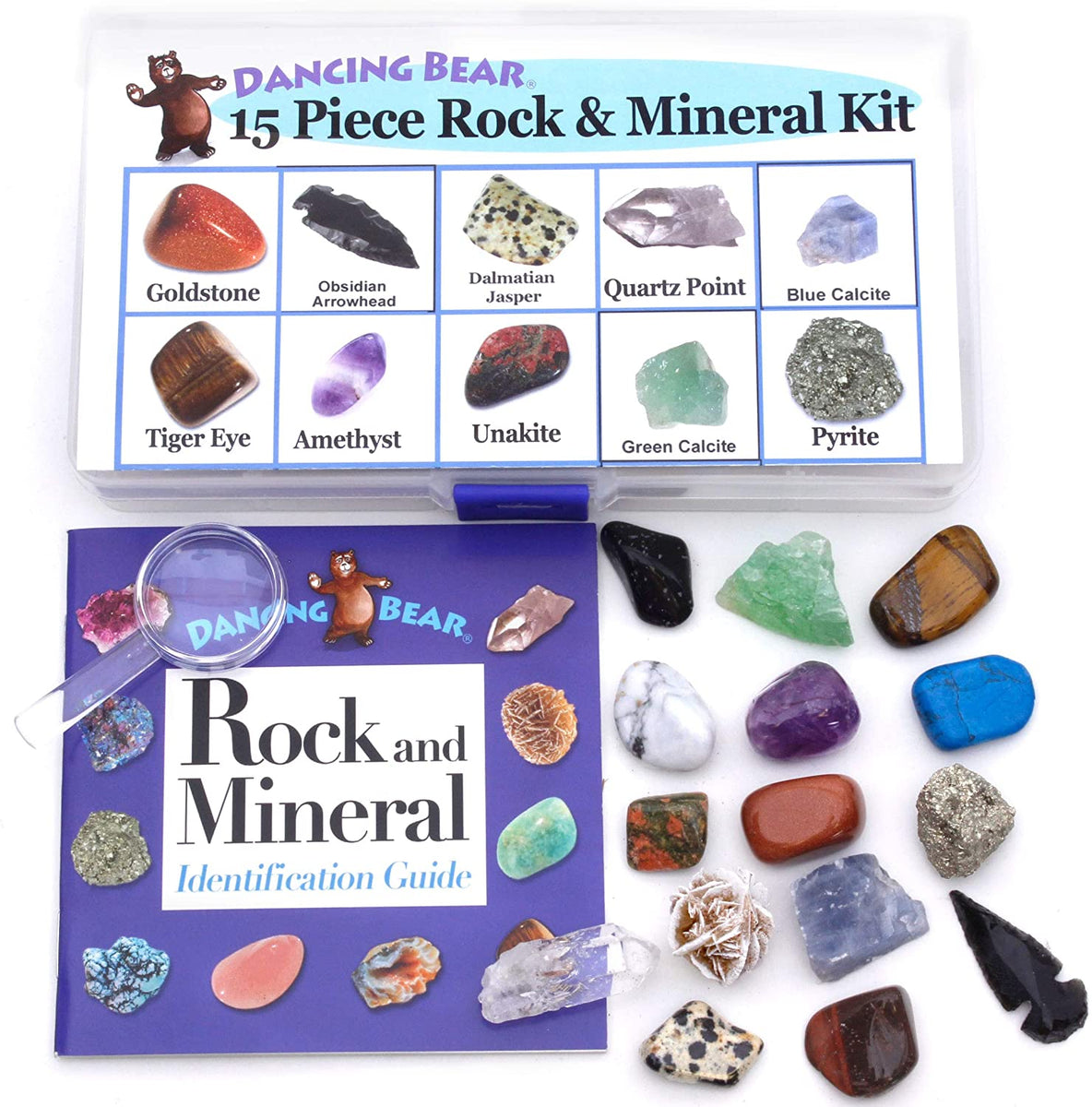15 Pc Rock & Mineral Collection | Educational Kit For Kids